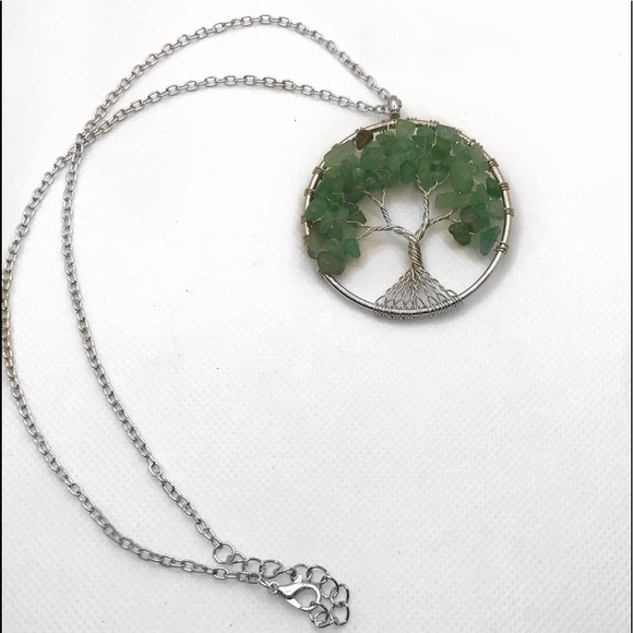 Jewelry | Nwt Handmade Natural Stone Tree Of Life Necklace | Poshmark